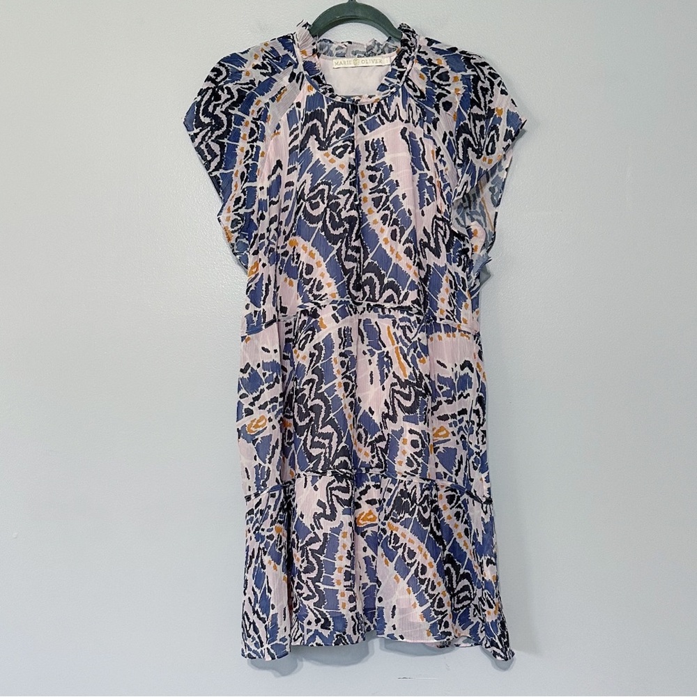 Marie Oliver Lachlan Dress Marlin Butterfly Size Large - Gem